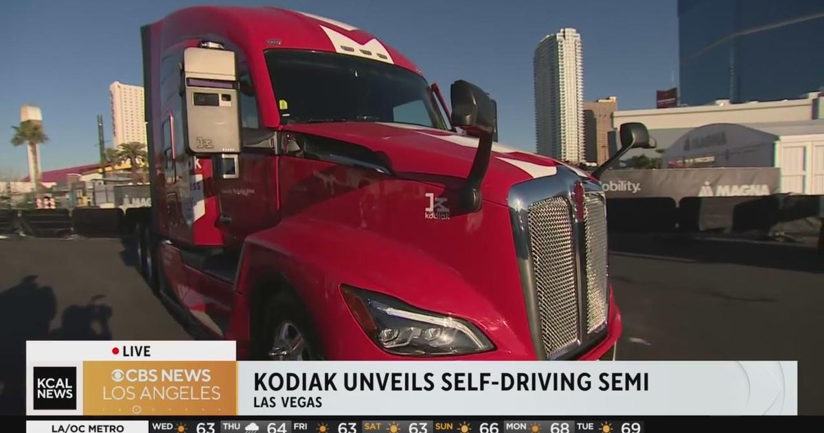 Kodiak unveils self-driving semi-truck: Consumer Tech Show - CBS Los ...