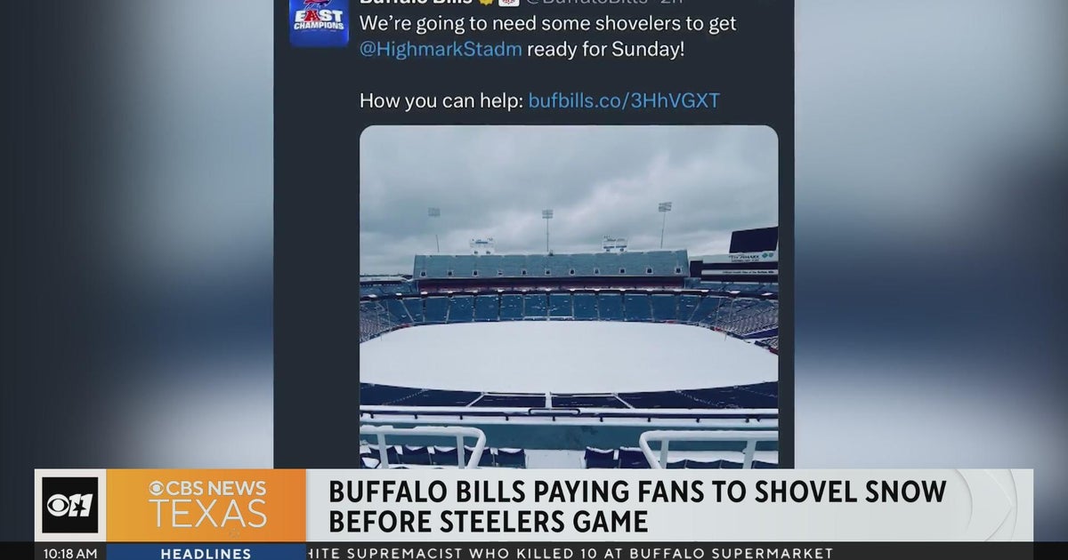 Buffalo Bills paying fans to shovel snow - CBS Texas