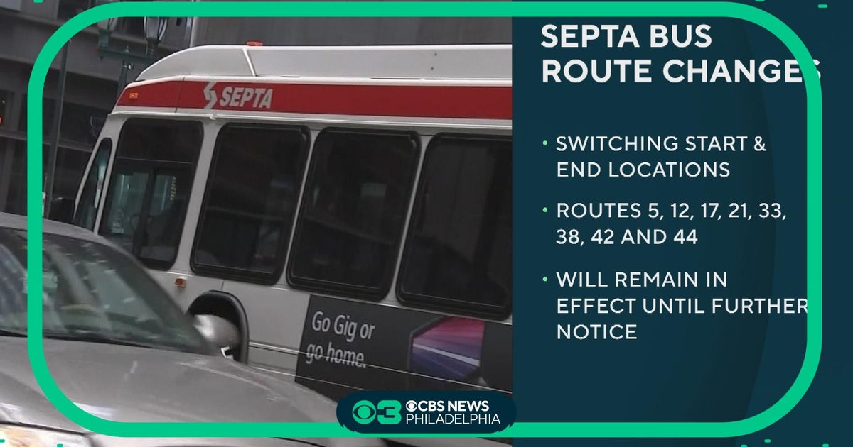 SEPTA bus route changes due to I-95 CAP project construction - CBS ...