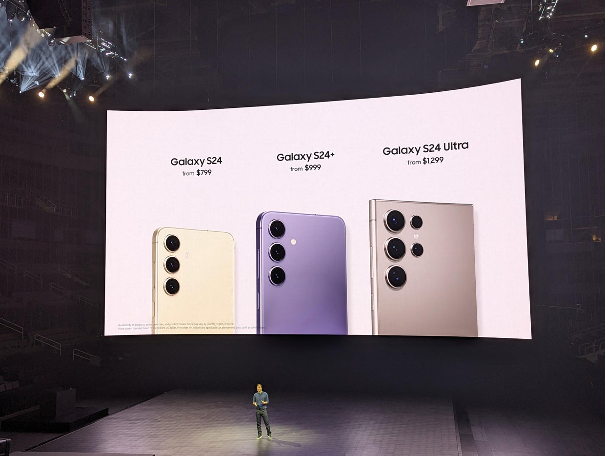 Samsung debuts Galaxy S24 smartphones with built-in AI tools - CBS News