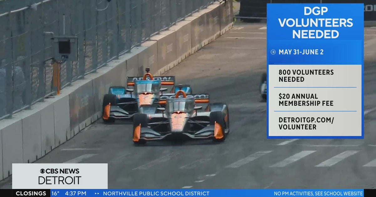 Volunteers needed for the 2024 Chevrolet Detroit Grand Prix - CBS Detroit