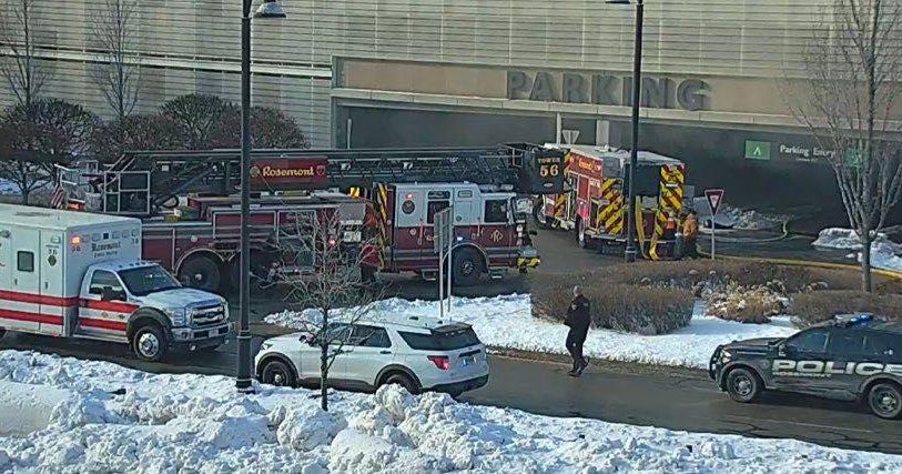 Electric vehicle catches fire in parking garage of suburban Chicago ...