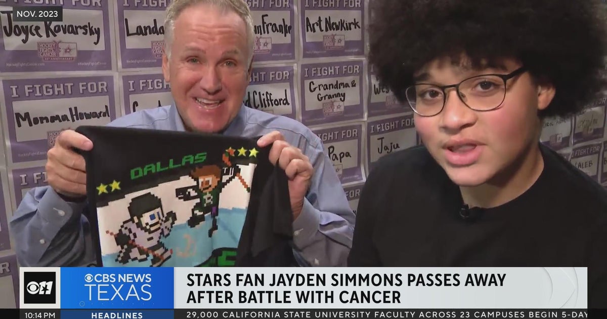 Dallas Stars fan, Carrollton teen Jayden Simmons loses courageous ...