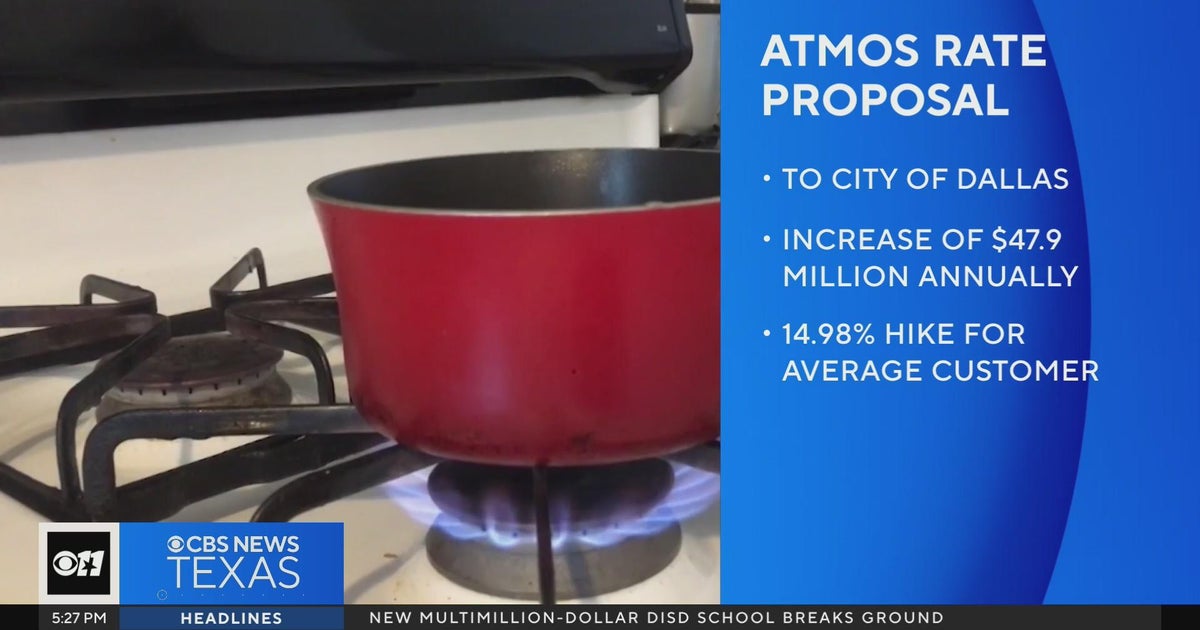 Atmos Energy asking Dallas to approve rate increase - CBS Texas
