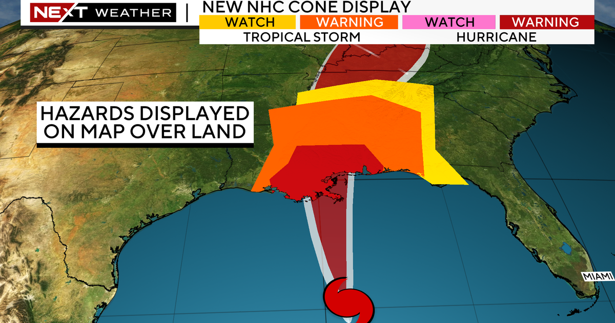 The hurricane cone graphic is changing this year, why it's needed - CBS ...