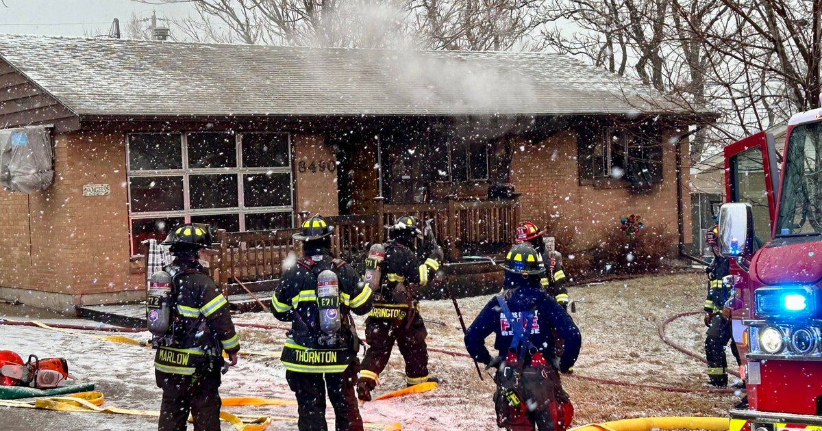 2 rescued from burning home in Adams County - CBS Colorado
