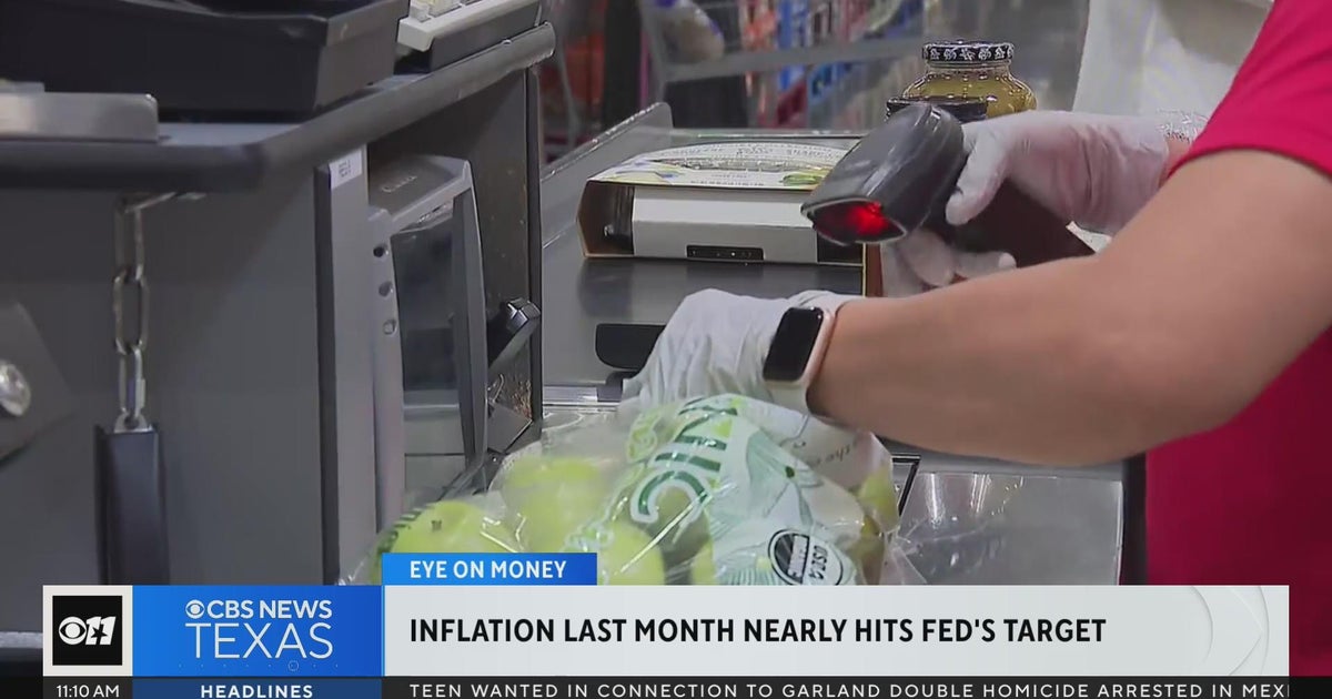 Inflation last month nearly hit Fed's target - CBS Texas