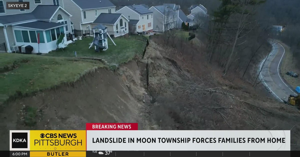 Landslide forces families from homes - CBS Pittsburgh