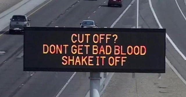 Feds say humorous highway safety signs are no laughing matter - CBS News
