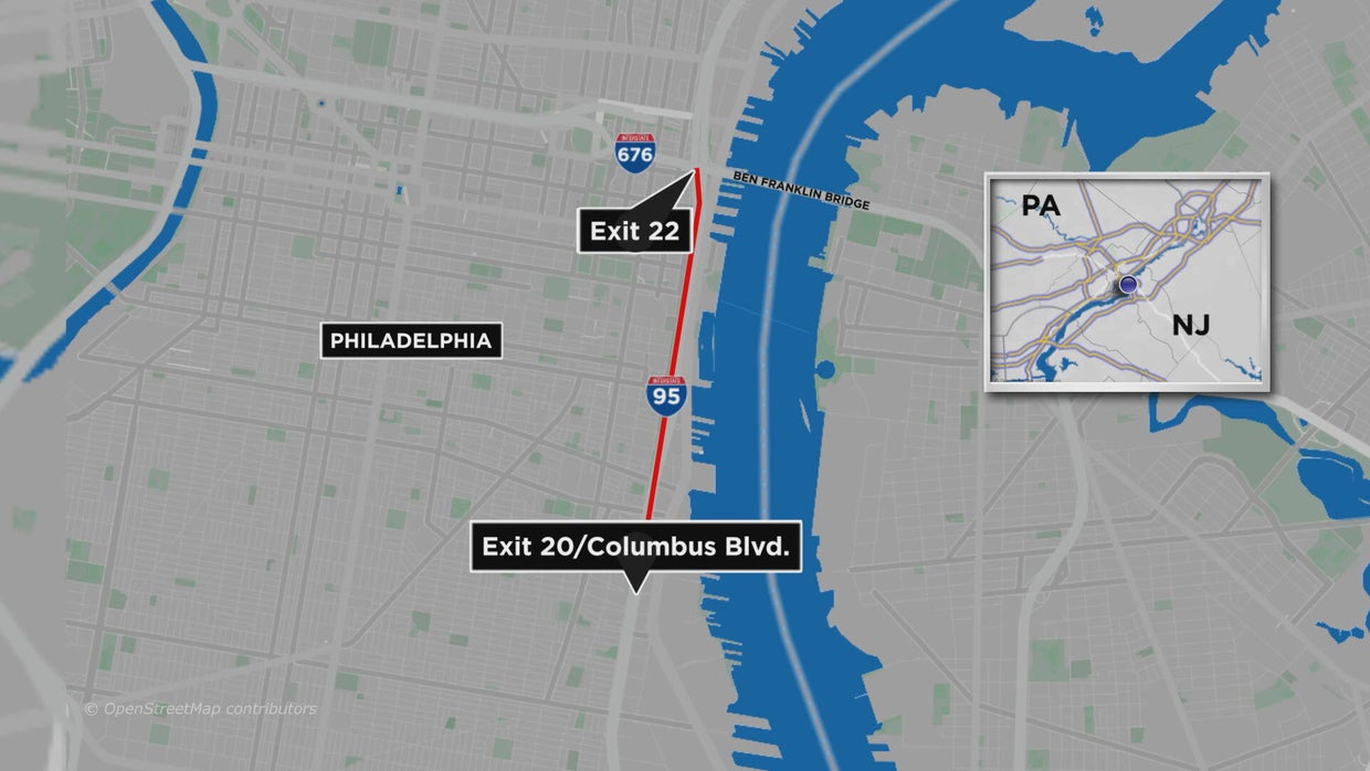 Lane closed on I-95 northbound in Philadelphia; see where all NB lanes ...
