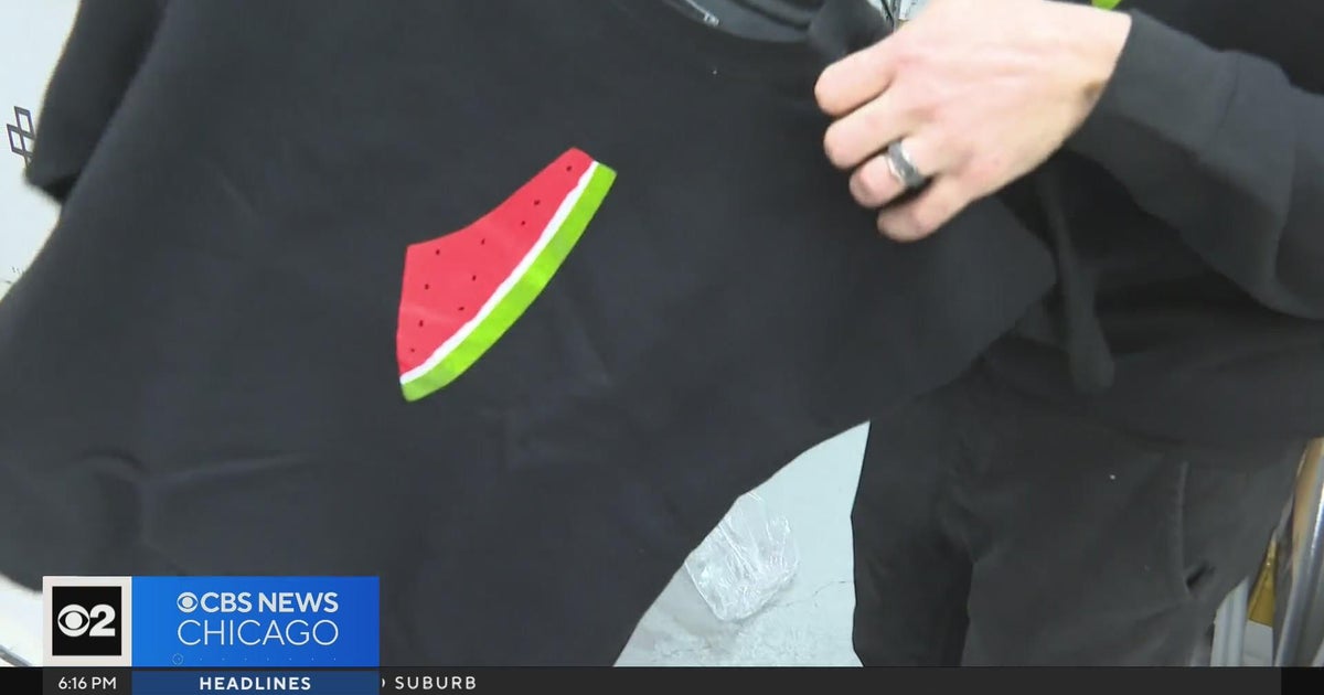 Chicago clothing creators help Gaza "Freedom Melon" - CBS Chicago