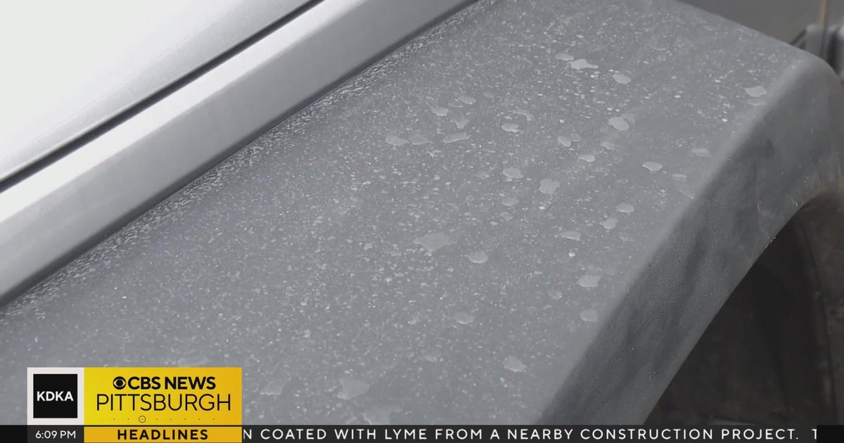 Lime dust from construction site damages cars - CBS Pittsburgh