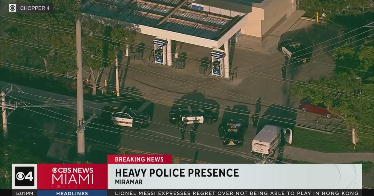 Reported shooting at Miramar gas station - CBS Miami