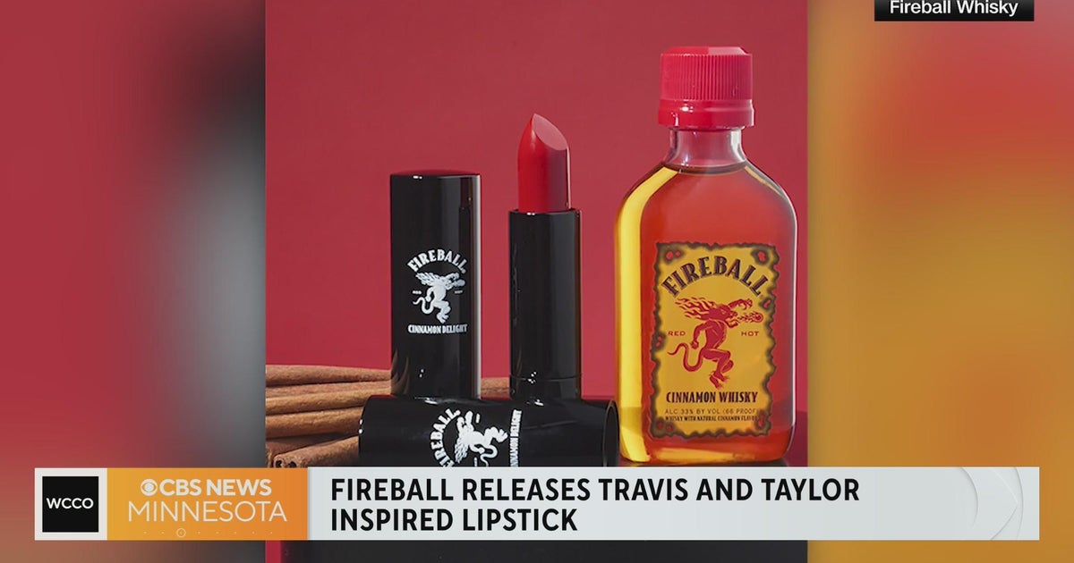 Fireball releases lipstick inspired by Taylor Swift, Travis Kelce - CBS ...