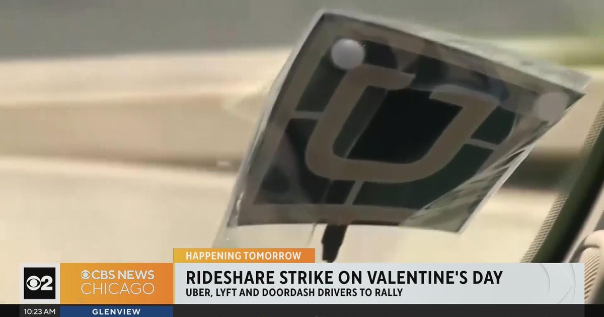 Rideshare planning Valentine’s Day strike - CBS Chicago