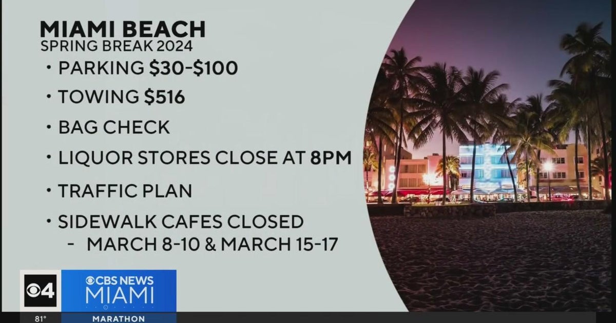 Miami Beach details measures to curb violence during Spring Break - CBS ...
