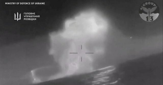 Ukraine says it sunk Russian warship off Crimean coast using drones - CBS News