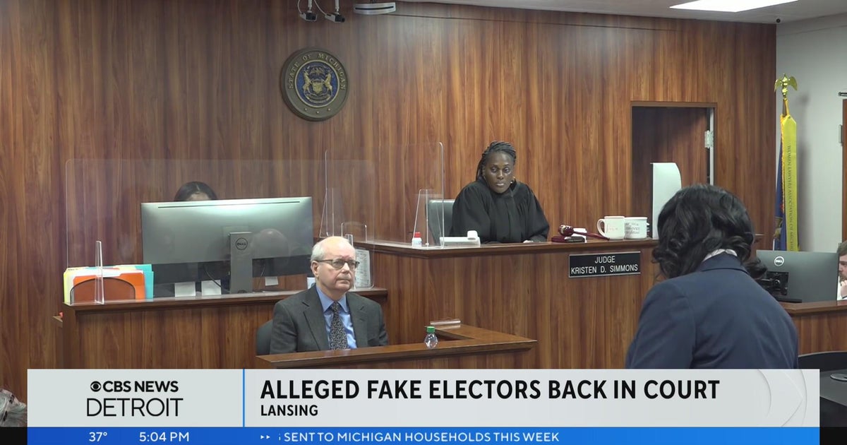 Alleged fake Michigan electors back in court - CBS Detroit