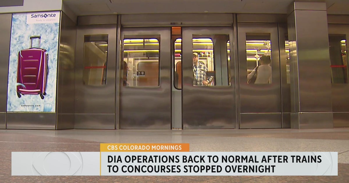 Train service resumes at DIA after overnight testing - CBS Colorado