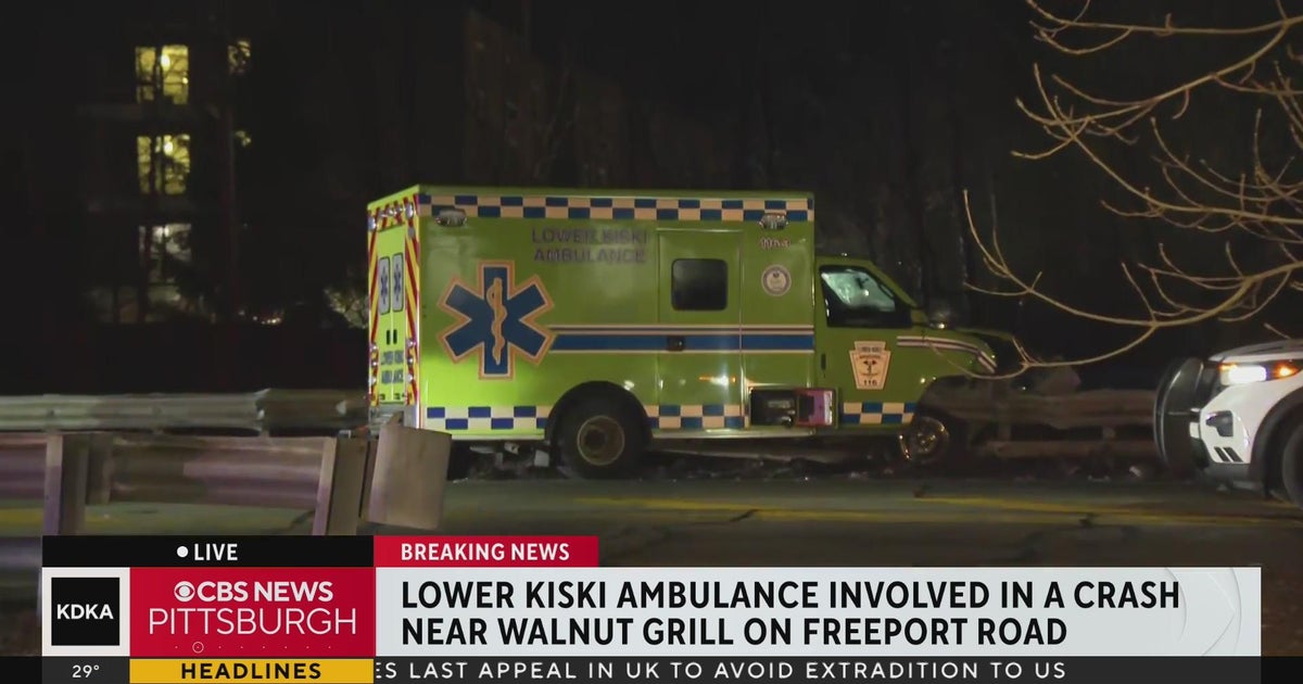 Lower Kiski Ambulance involved in crash on Freeport Road - CBS Pittsburgh