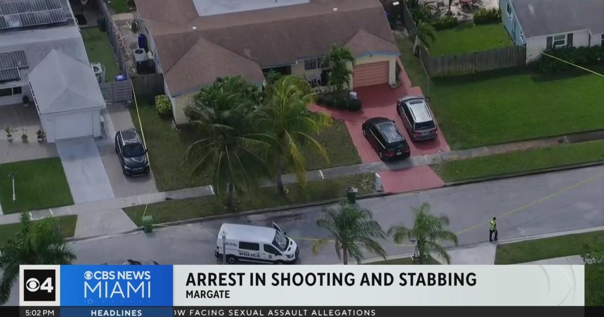 Arrest made in Margate shooting, stabbing - CBS Miami