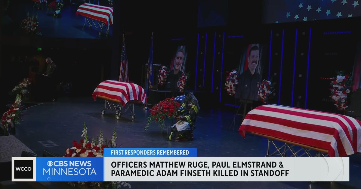 Full memorial service for fallen Burnsville first responders - CBS ...