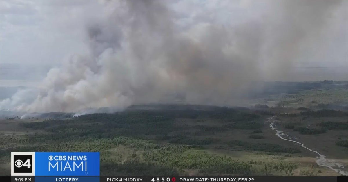 Southwest Miami-Dade fire burns 280 acres, 95% contained - CBS Miami