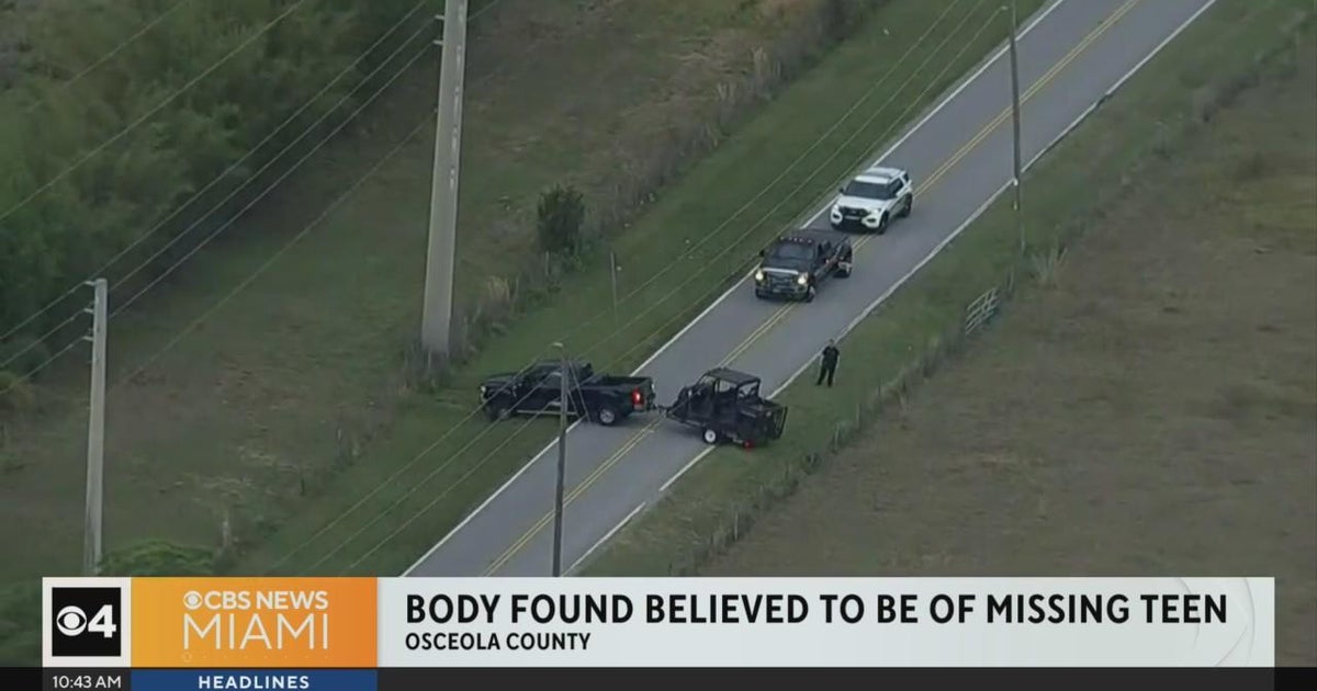 Body found believed to be missing Florida teen - CBS Miami