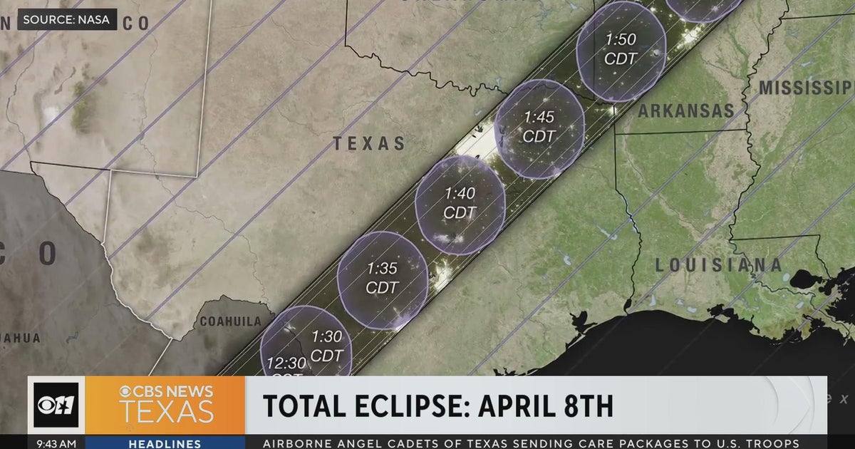 Once-in-a-lifetime total eclipse will sweep over Texas April 8 - CBS Texas