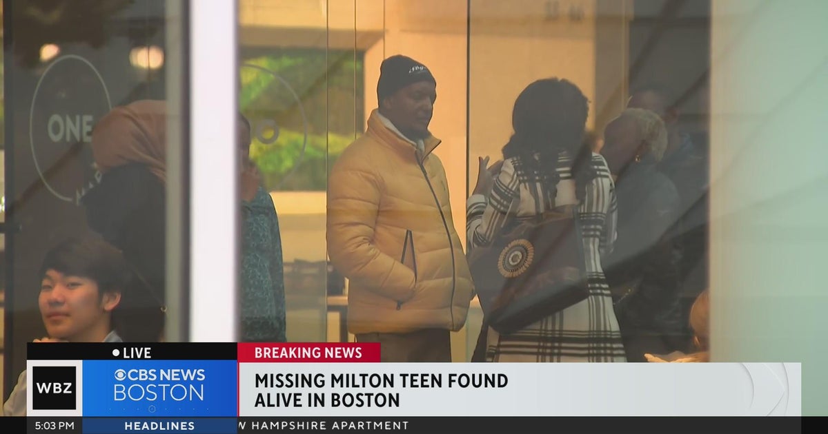 Missing Milton teen found alive in Boston - CBS Boston