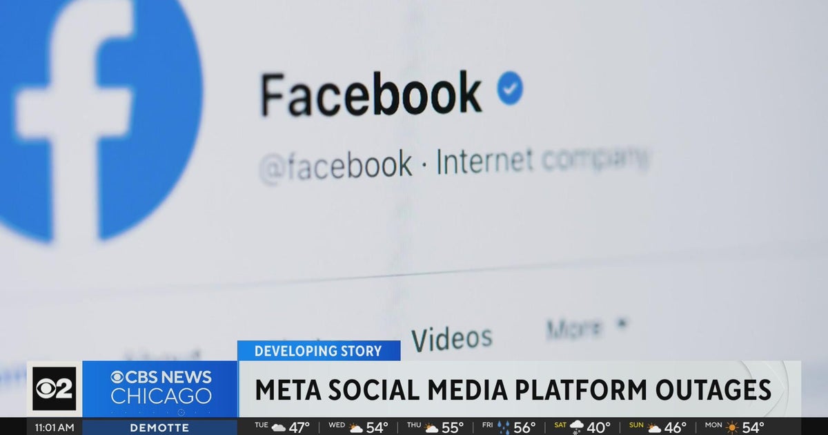 Meta social media platform outage ongoing - CBS Chicago