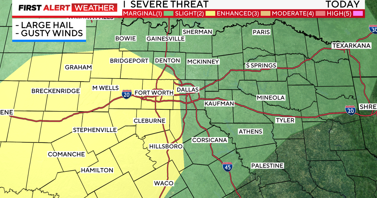 Scattered storms throughout Thursday in North Texas with slight threat ...