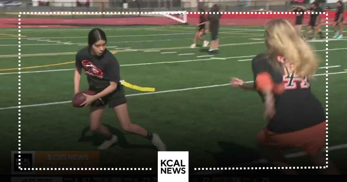 Jasmine Viel hits the gridiron with Los Amigos High School girls flag ...