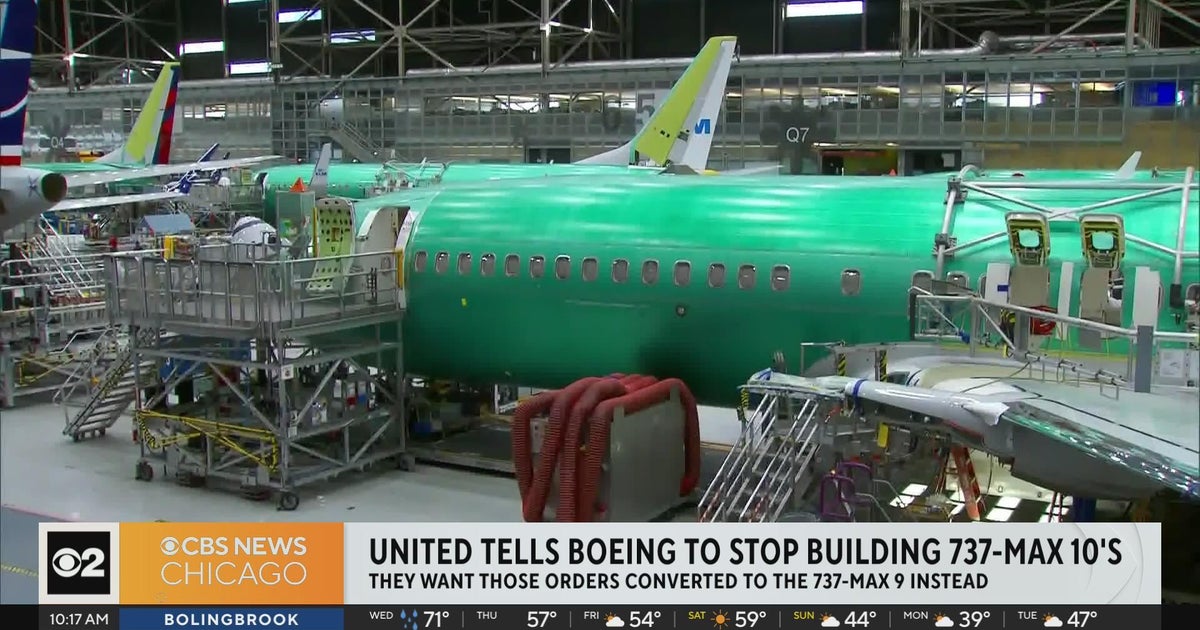 United tells Boeing to stop building 737 Max 10's - CBS Chicago
