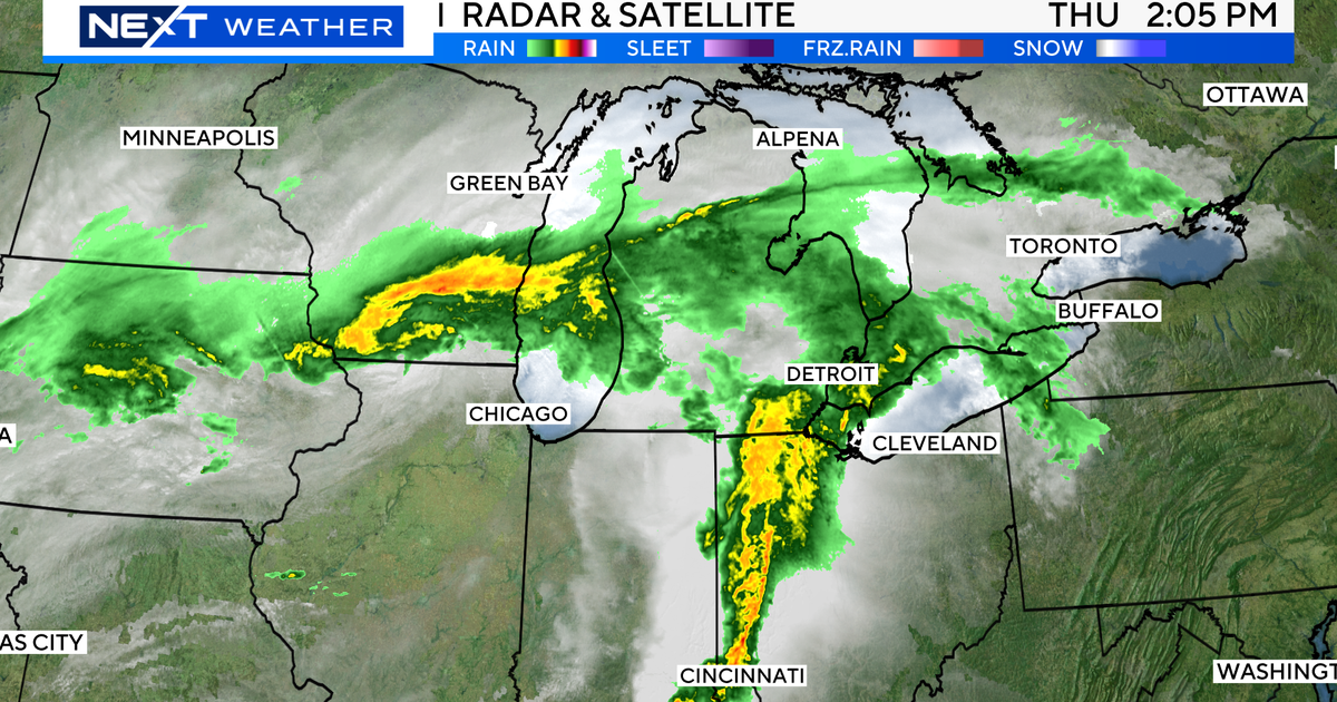 Marginal chance of severe weather in Metro Detroit on Thursday - CBS ...