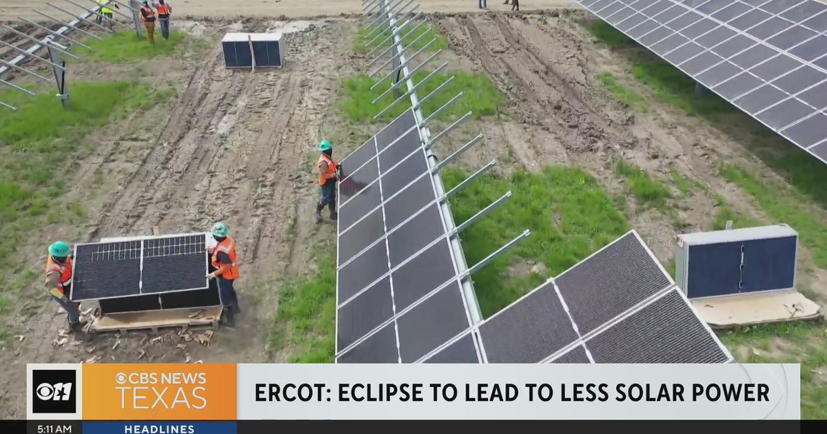 Eclipse to lessen solar power, but ERCOT says don't worry - CBS Texas