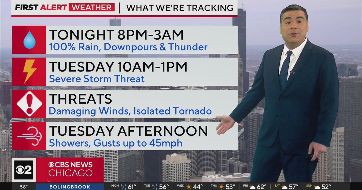Spring showers moving into the Chicago area with possible storms - CBS ...