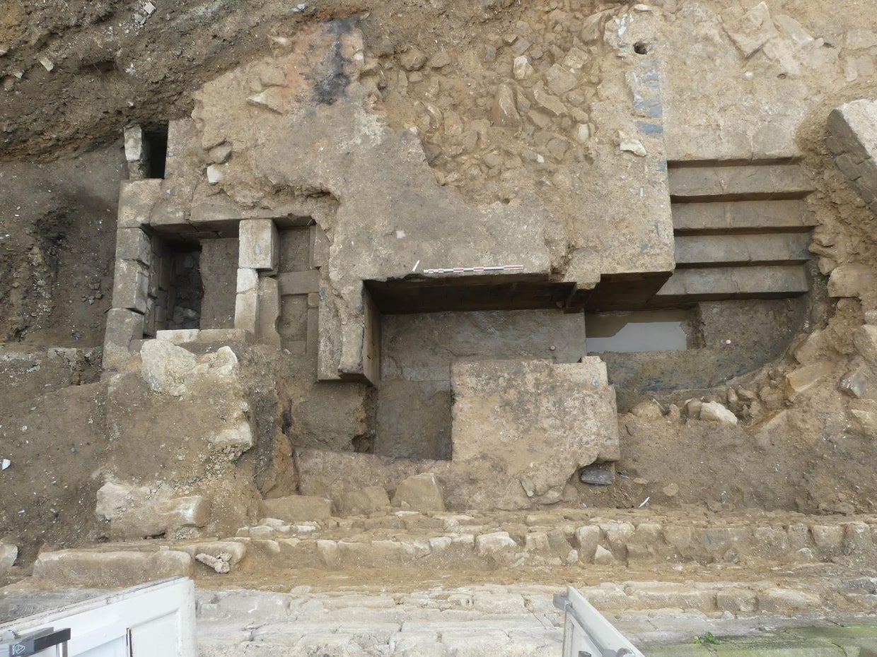 Excavation at French hotel reveals a medieval castle with a moat, coins ...