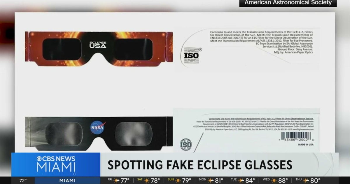 How you can spot fake eclipse glasses - CBS Miami