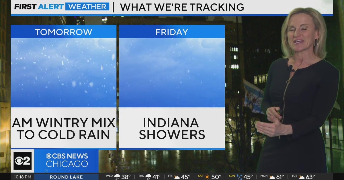 Wintry mix transitions to cold rain in Chicago area Thursday - CBS Chicago