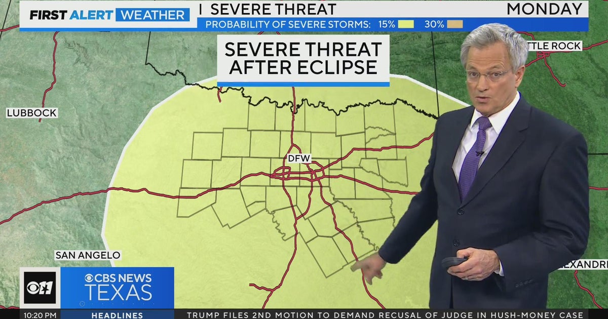 Strong to severe storms for North Texas expected after the eclipse ...