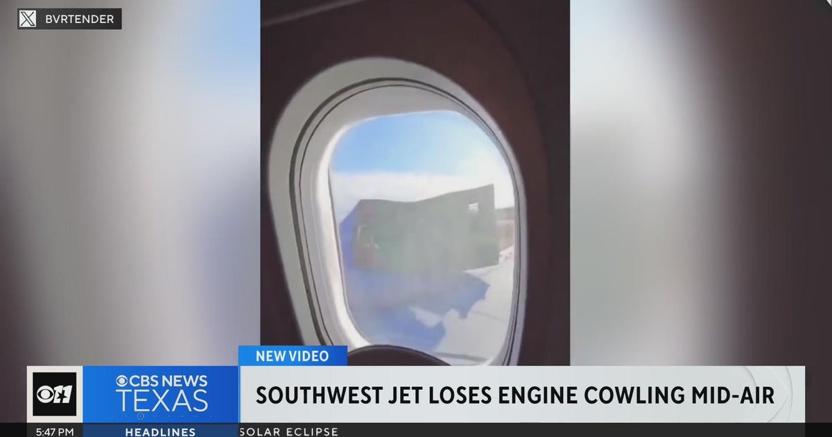 Boeing plane loses engine cowling during Southwet flight - CBS Texas
