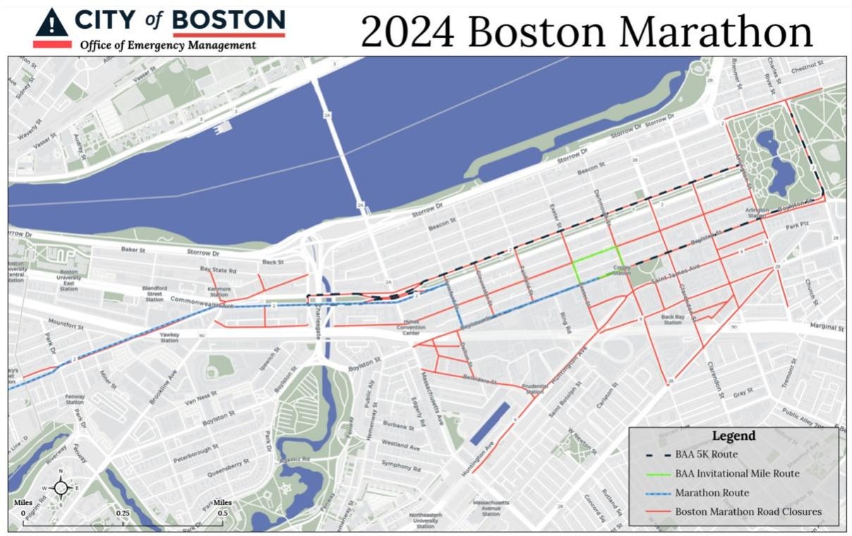 Boston Marathon 2024 road closures to know for today's race - CBS Boston