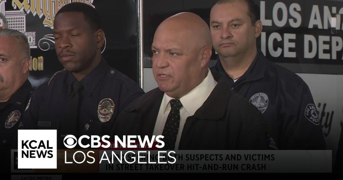 LAPD seeks information on an April 13 street takeover hit-and-run - CBS ...