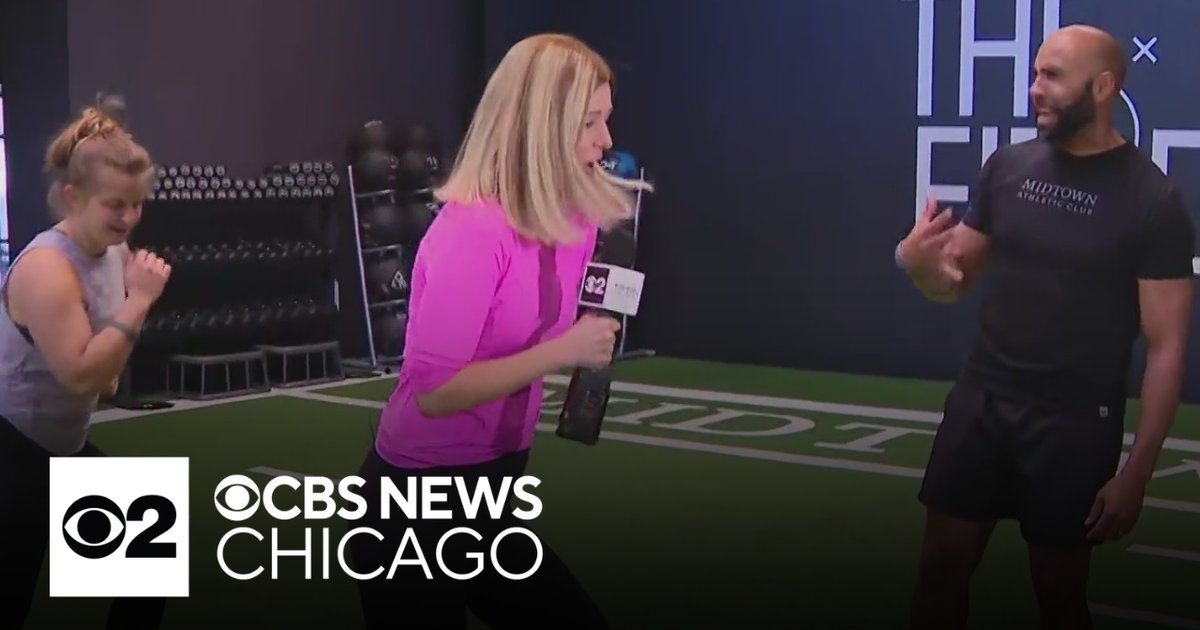 Training with CBS 2's Jackie Kostek at Midtown Athletic Club in ...