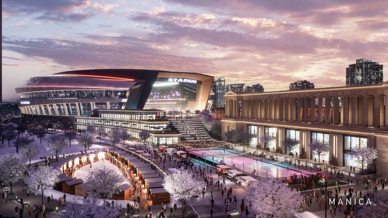 Chicago Bears unveil plan for new domed stadium on the lakefront - CBS ...