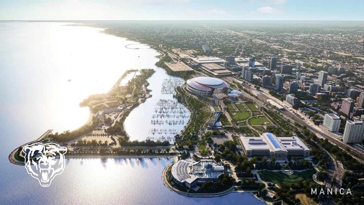 Chicago Bears unveil plan for new domed stadium on the lakefront - CBS ...
