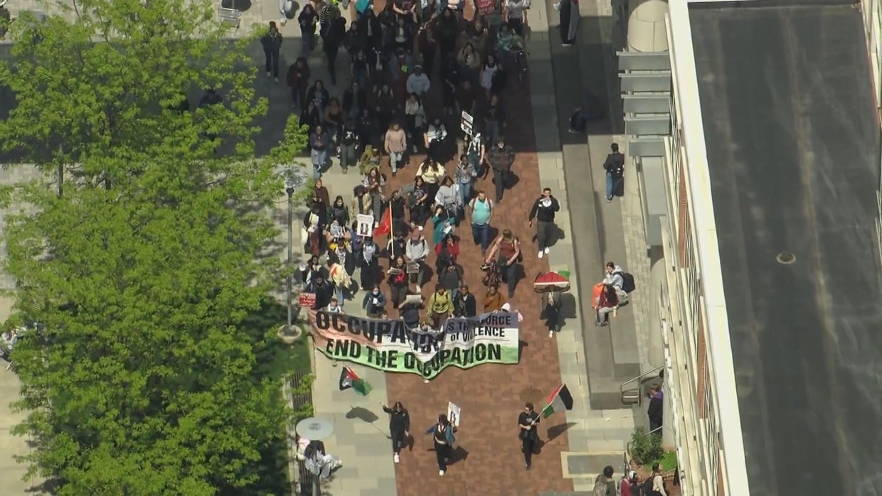 Pro-Palestinian protesters set up encampment at University of ...