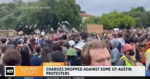 Some UT protesters' charges dropped - CBS Texas