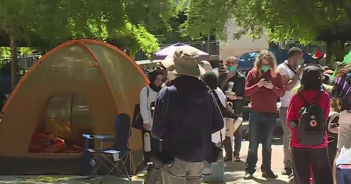 Pro-Palestine protest sets up encampment at Sac State - CBS Sacramento